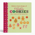 Christmas Cookies Recipe Binder | Zazzle