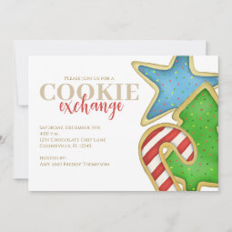 Christmas Cookies Whimsical QR Code Map Directions Invitation | Zazzle