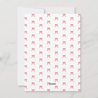 Christmas Coquette Bow Photo Grandmillennial Holiday Card | Zazzle