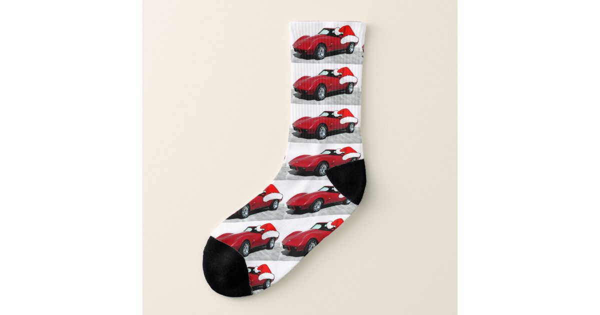 Christmas Corvette Socks | Zazzle