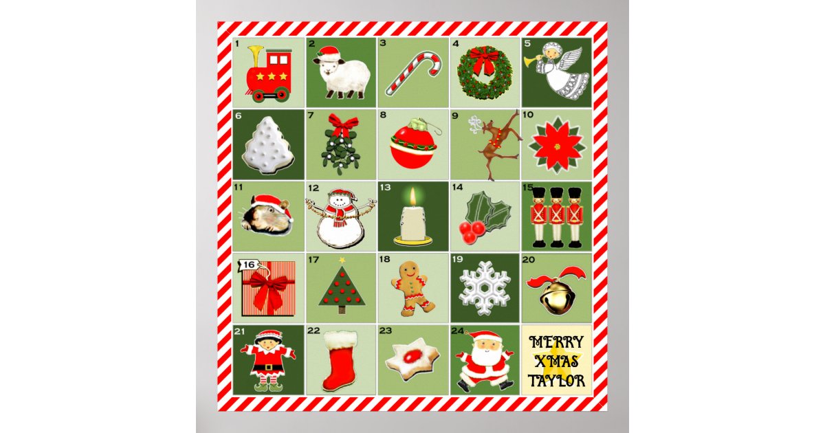 Christmas Countdown Poster | Zazzle
