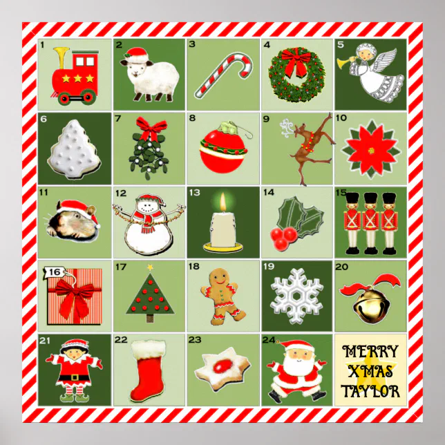 Christmas Countdown Poster | Zazzle