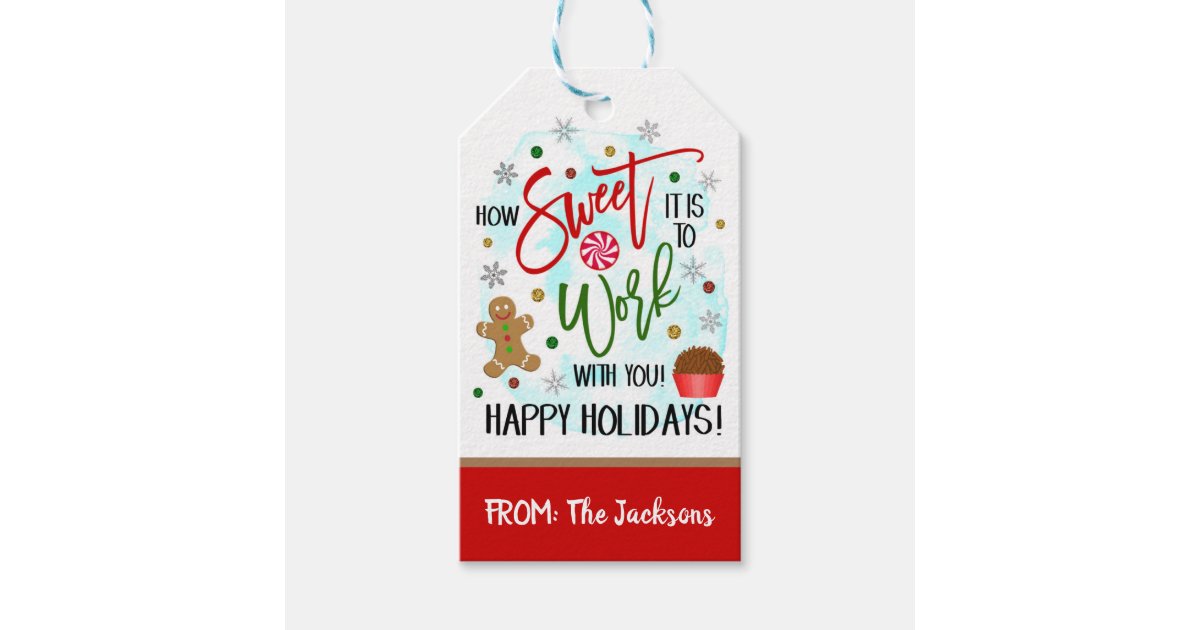 Christmas Coworker Gift Tag | Zazzle
