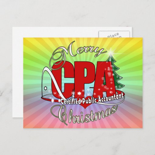 CHRISTMAS CPA Certified Public Accountant Holiday Postcard | Zazzle CHRISTMAS CPA Certified Public Accountant Holiday Postcard | Zazzle