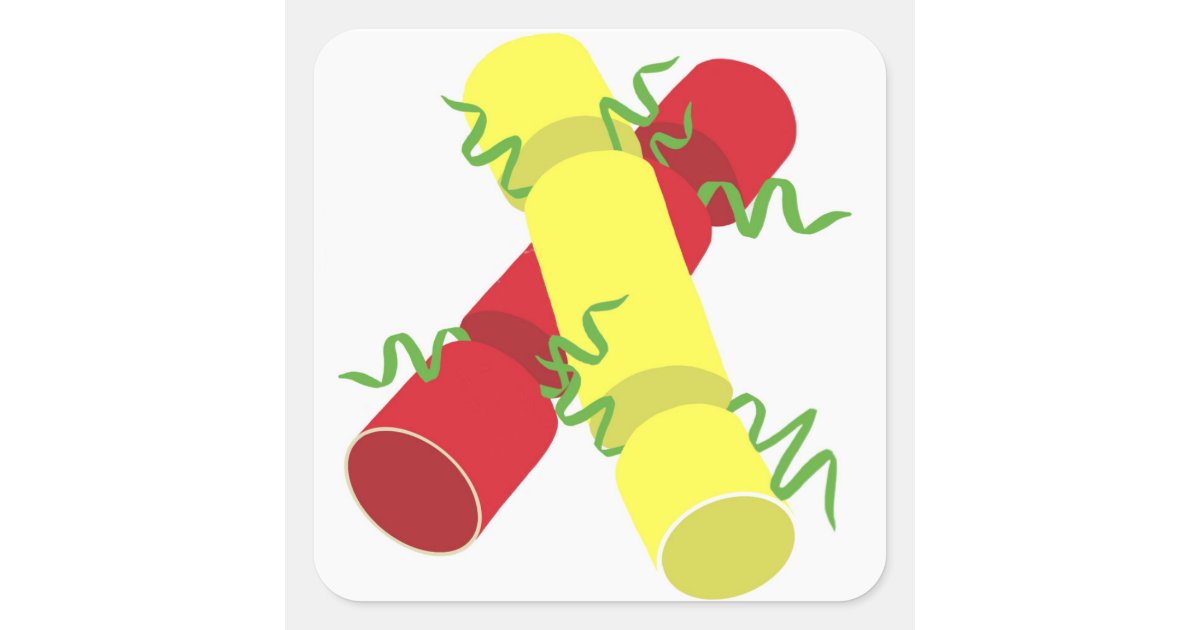Christmas Crackers Square Sticker | Zazzle