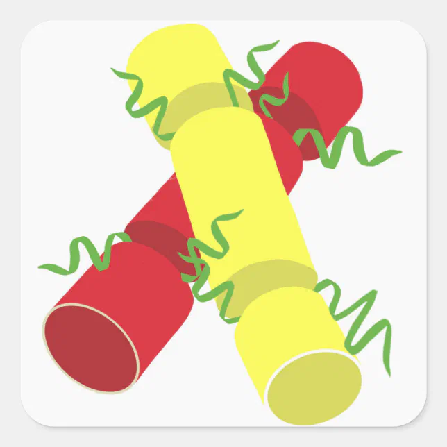 Christmas Crackers Square Sticker | Zazzle