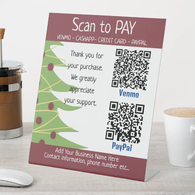 Christmas Craft Fair Ideas | Pay Here Sign | Zazzle