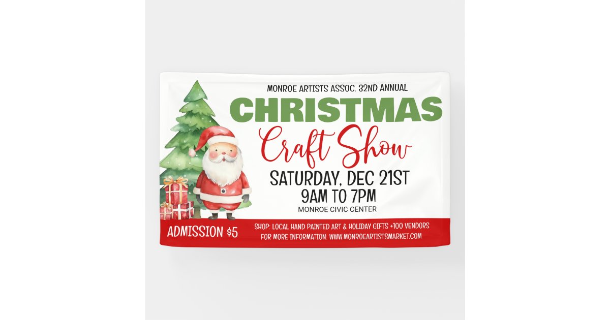Christmas Craft Show Banner | Zazzle