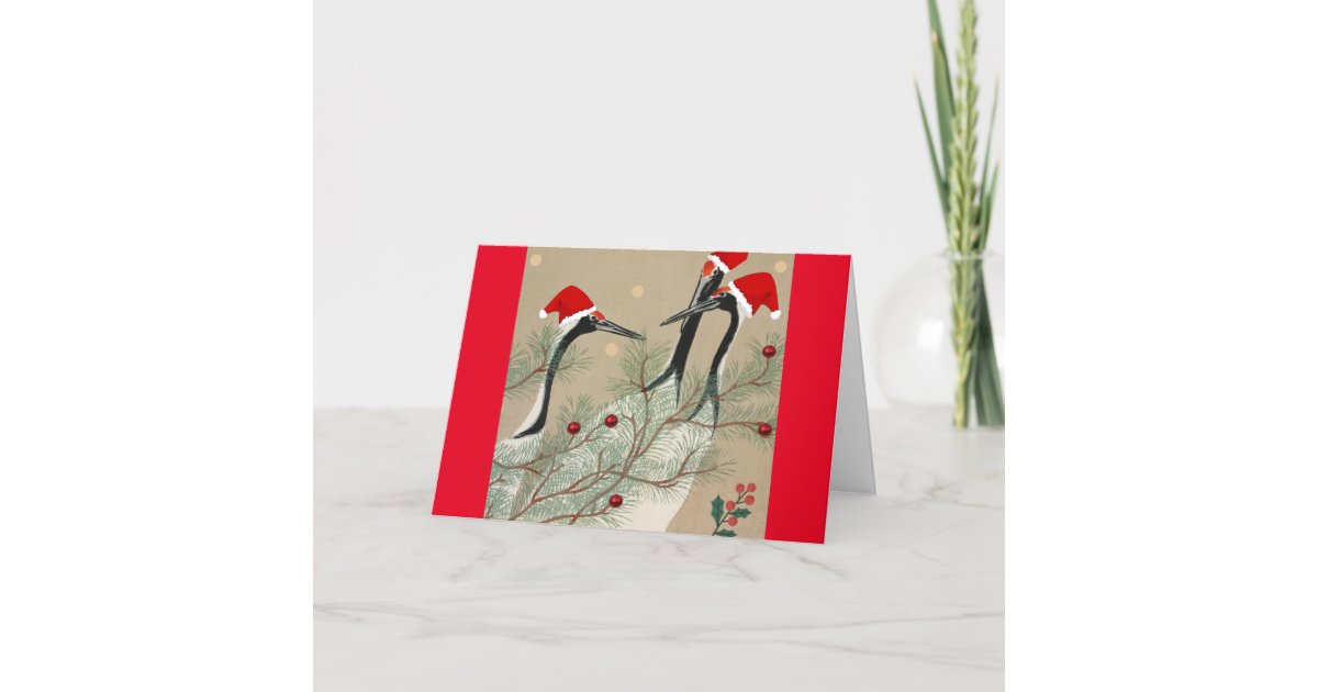 Christmas Cranes Holiday Card | Zazzle