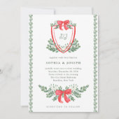 Christmas Crest | Whimsical and Colorful Wedding Invitation | Zazzle