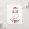 Christmas Crest | Whimsical Red and Green Wedding Invitation | Zazzle