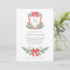 Christmas Crest | Whimsical Red and Green Wedding Invitation | Zazzle