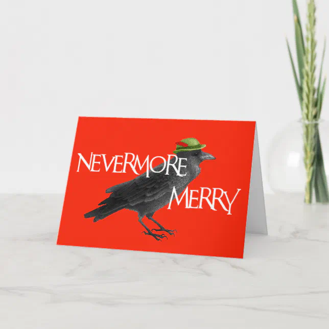 Christmas Crow Card | Zazzle