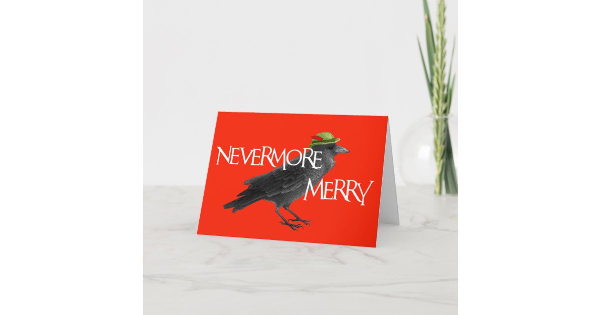 Christmas Crow Card | Zazzle
