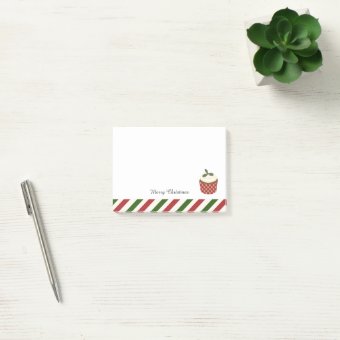 Christmas Cupcake Red and Green Post-it Notes | Zazzle