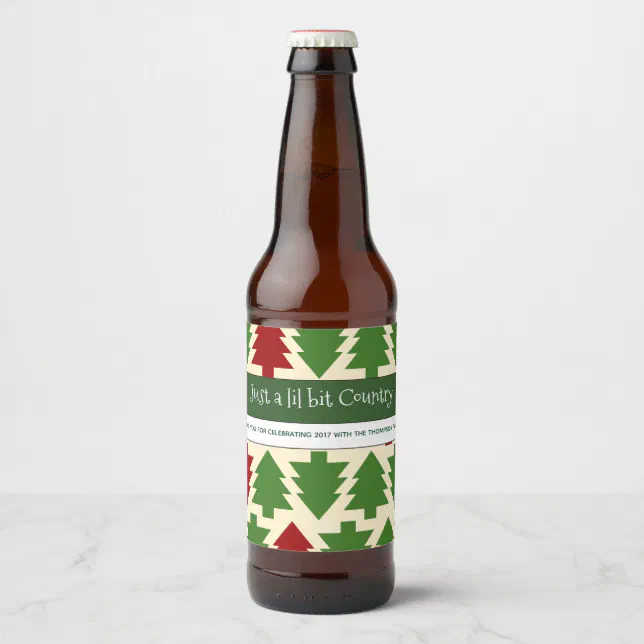 CHRISTMAS CUSTOM BEER LABELS | Zazzle