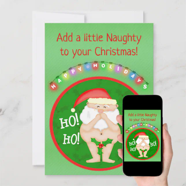 Christmas Custom Naughty Santa Party Invitation Zazzle