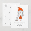 Christmas Cute Funny Santa Girl Cat Add Greetings Holiday Card | Zazzle