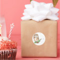Christmas Cute Owl Gift Tag Sticker | Zazzle