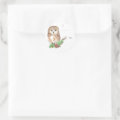 Christmas Cute Owl Gift Tag Sticker | Zazzle