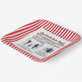 Christmas Cute Photo Collage Simple Newspaper Paper Plates | Zazzle