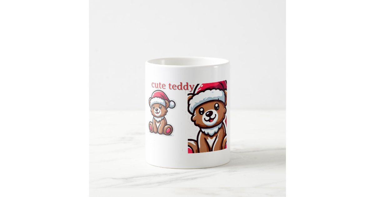 Christmas Cute Teddy Coffee Classic Mug | Zazzle