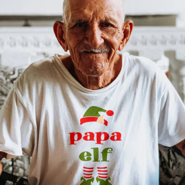 CHRISTMAS DAD PAPA ELF T-SHIRTS T-SHIRT | Zazzle