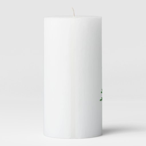 Christmas Decorations Candy Cane Pillar Candle | Zazzle