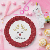 Christmas Deer paper plates | Zazzle