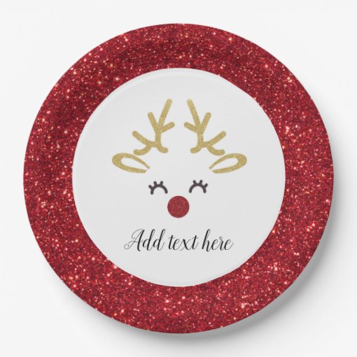 Christmas Deer paper plates | Zazzle