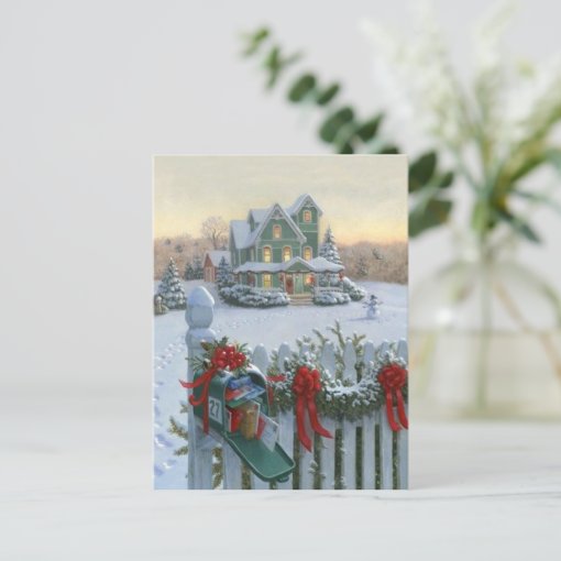 Christmas Delivery Holiday Postcard | Zazzle