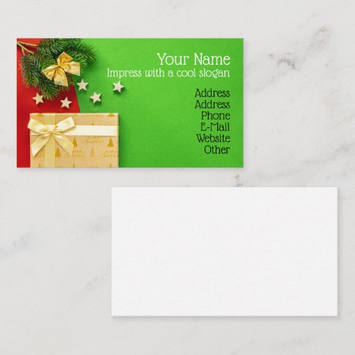 Christmas Design Business Card | Zazzle