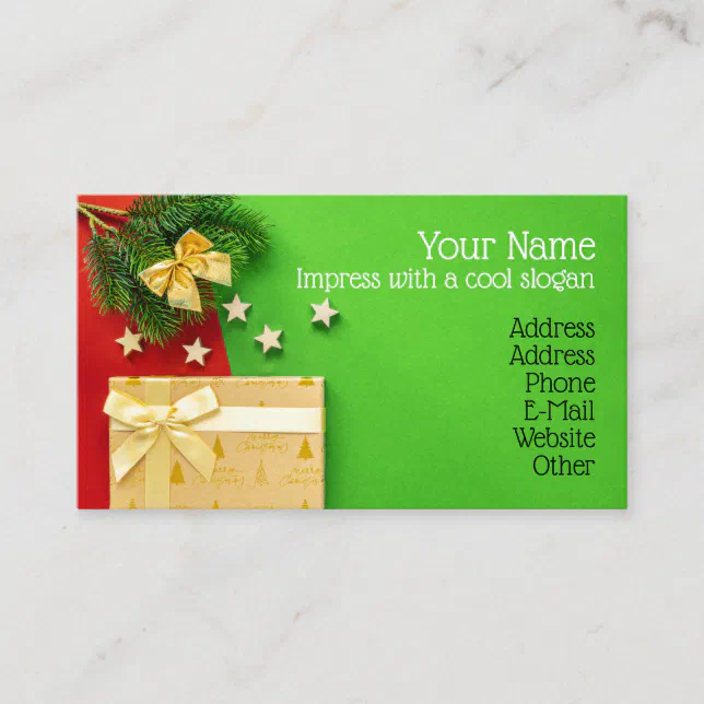 Christmas Design Business Card | Zazzle