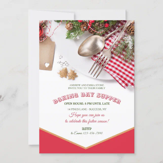 Christmas Dinner Boxing Day Invitation | Zazzle