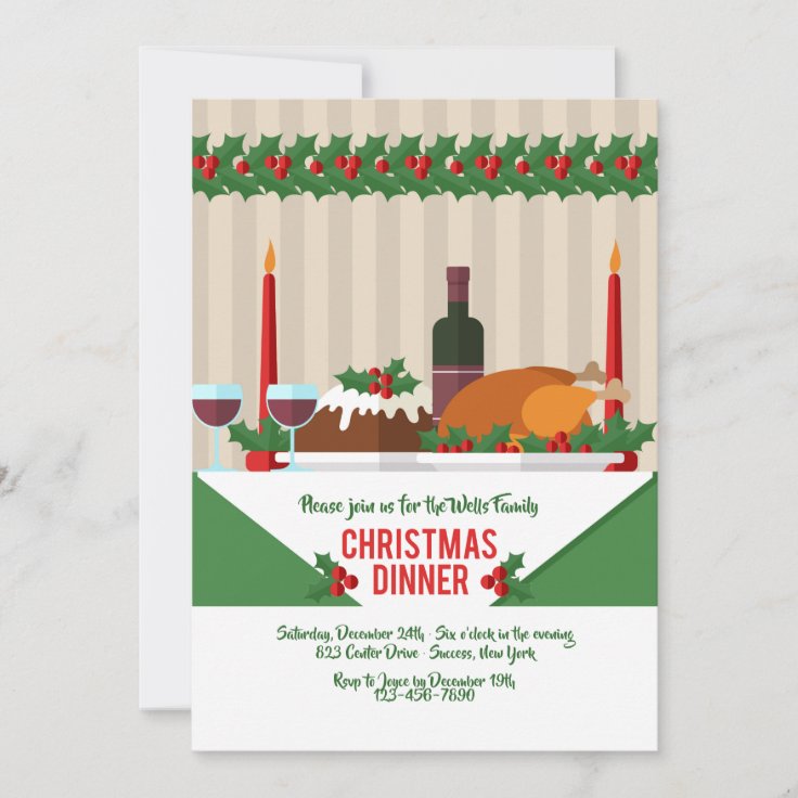Christmas Dinner Invitation | Zazzle