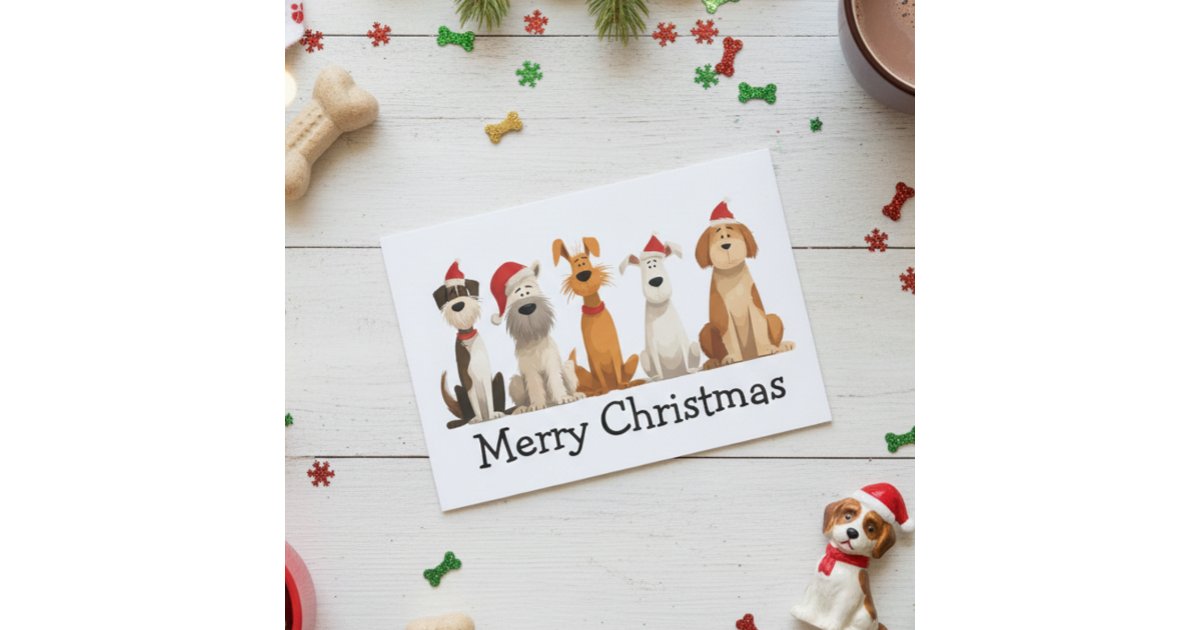 Christmas Dogs Card | Zazzle