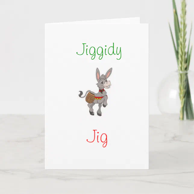 Christmas Dominic the Donkey Greeting Card | Zazzle