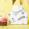 Christmas Doodle Wrapping Paper | Zazzle