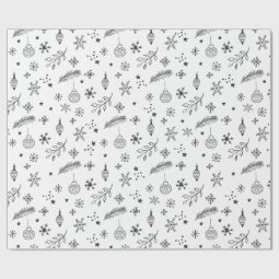 Christmas Doodle Wrapping Paper | Zazzle