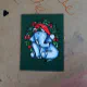 Christmas Elephant Postcard | Zazzle