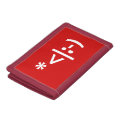 Christmas Elf Emoticon Xmas ASCII Text Art Trifold Wallet | Zazzle
