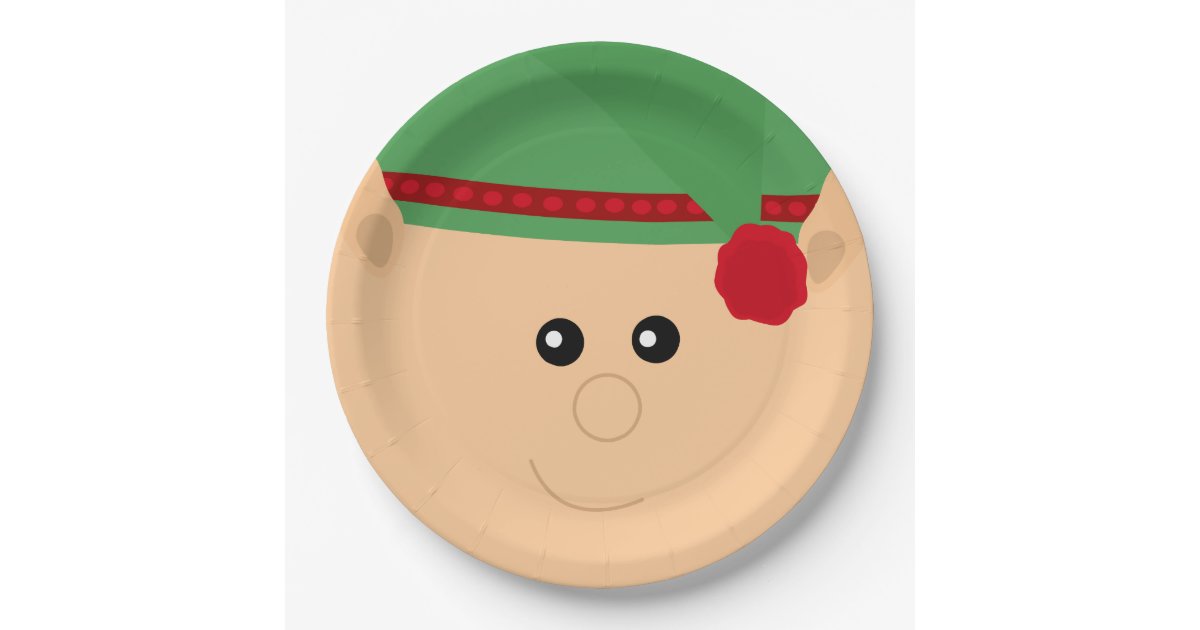 Christmas Elf Festive Paper Plates | Zazzle