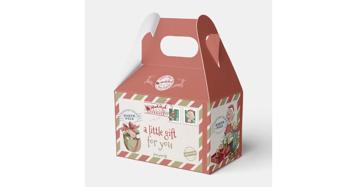 Christmas Elf Gift Sweets Favor Box | Zazzle