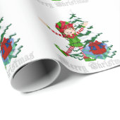 Christmas Elf Holiday wrapping paper | Zazzle