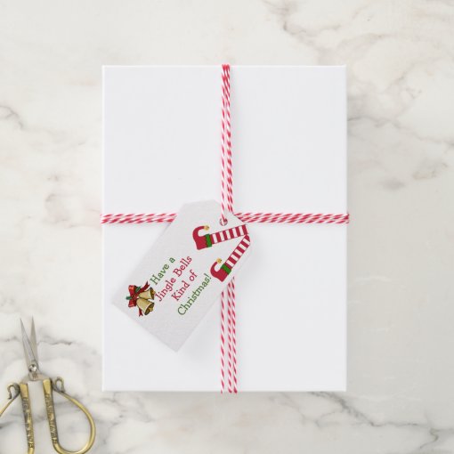 Christmas Elf Jingle Bells Gift Tags | Zazzle