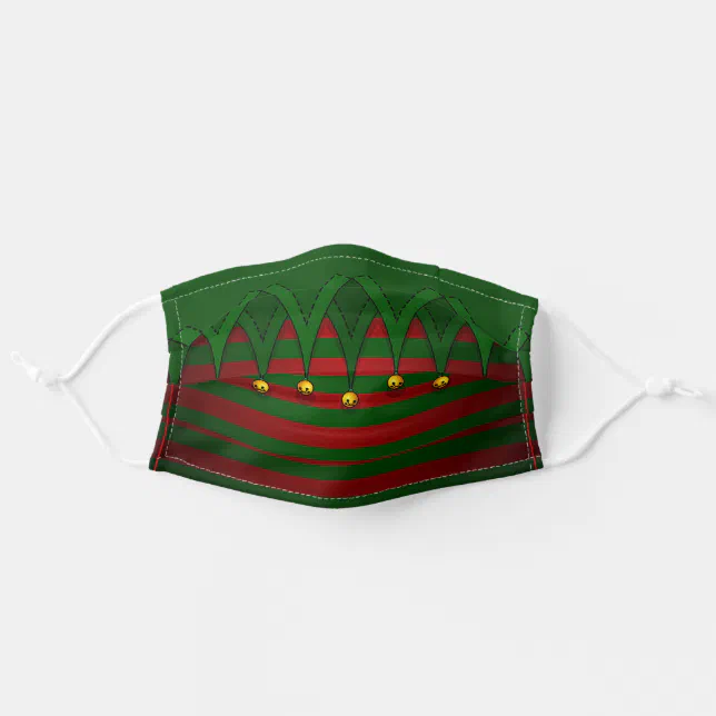 Christmas Elf Masks Festive Holiday Face Masks | Zazzle