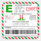 Christmas Elf North Pole Address Shipping Labels | Zazzle