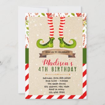 Christmas elf party Invitation | Zazzle
