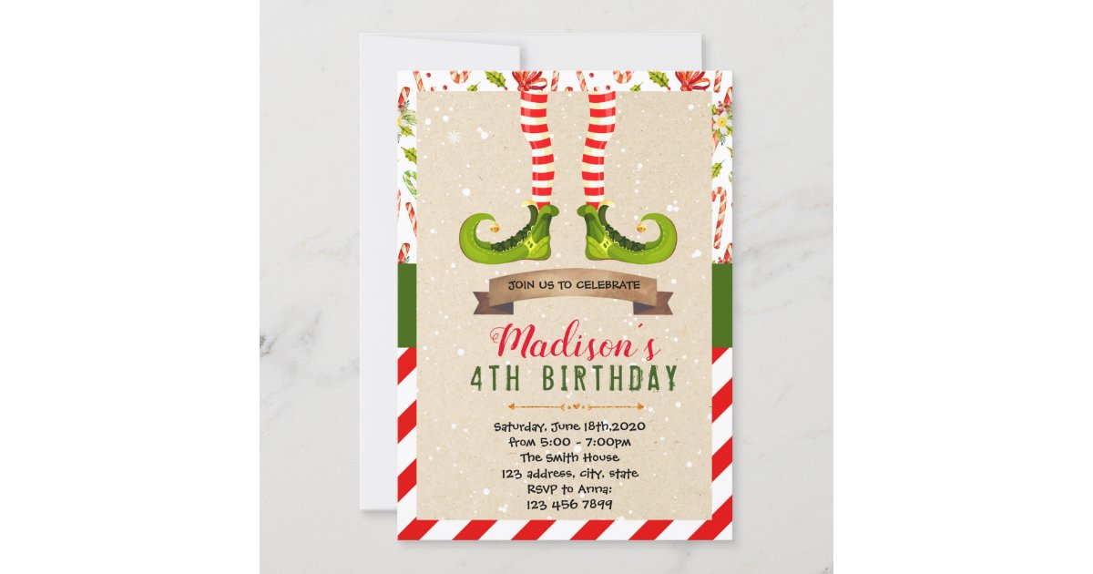Christmas elf party Invitation | Zazzle
