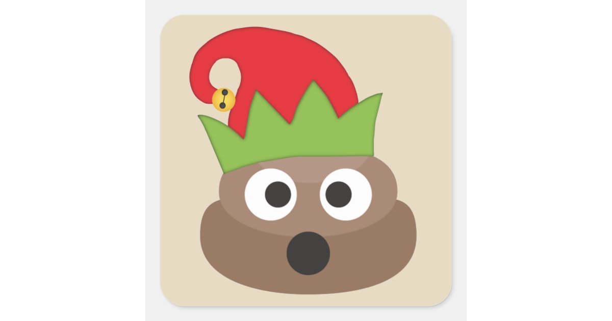Christmas Elf Poop Emoji Stickers | Zazzle